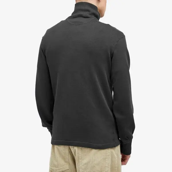 Ralph Lauren Union Applique Half Zip Knit In Faded Black - 40% Off